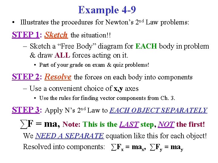 Section 4 7 Solving Problems with Newtons Laws