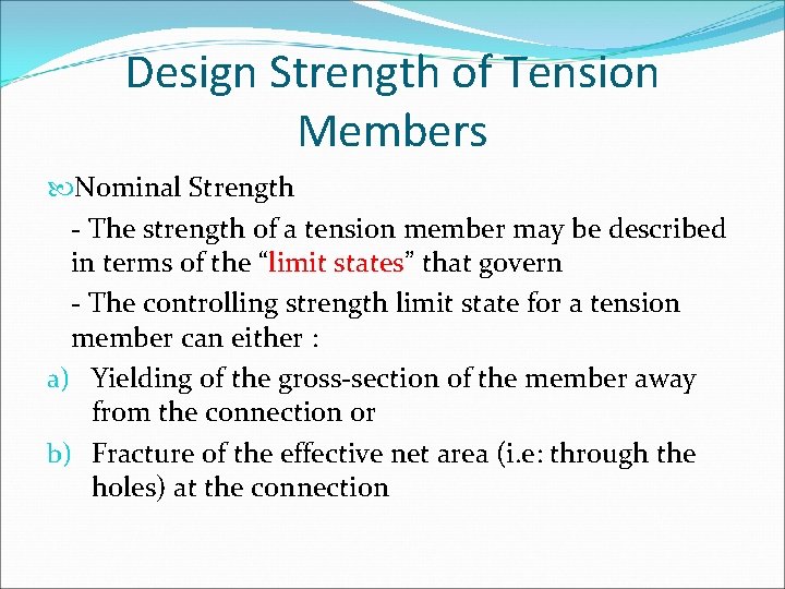 TENSION MEMBERS PREPARED BY SHAMILAH ANUDAIANUAR INTRODUCTION Tension