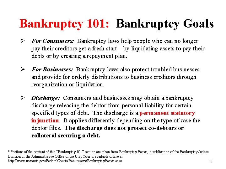 An Introduction to Bankruptcy for District Court Law