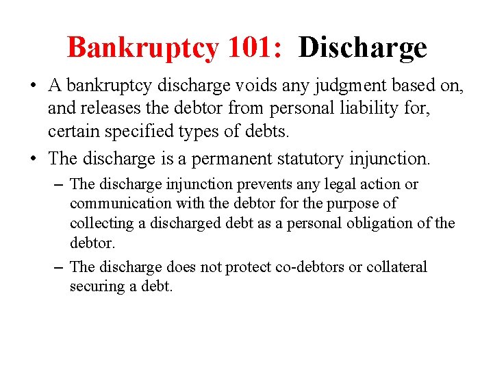An Introduction to Bankruptcy for District Court Law