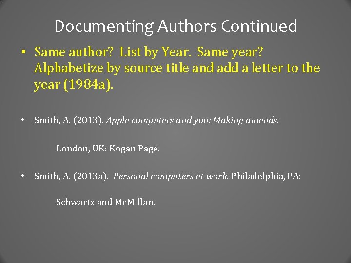 APA Style The Basics Dr Robert T Koch