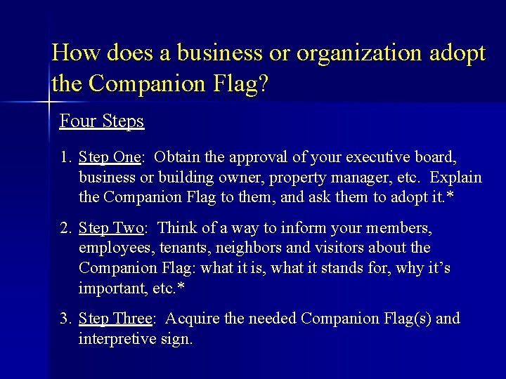 The Companion Flag An Introduction Companion Flag Adoption
