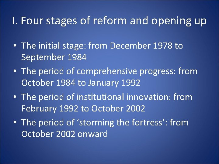 30 Years of Reform Opening up and Looking