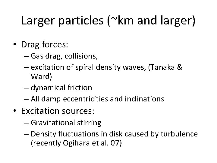 Planetesimal Formation gas drag settling of dust turbulent