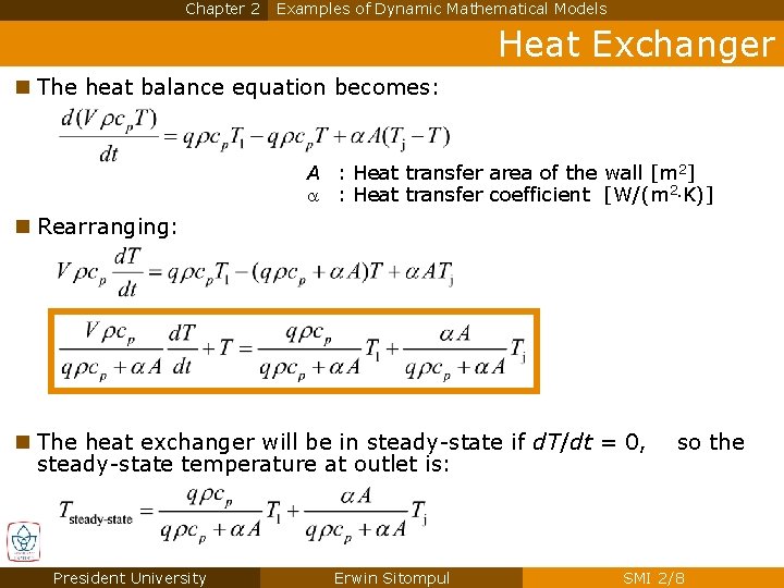 System Modeling and Identification Lecture 2 Dr Ing