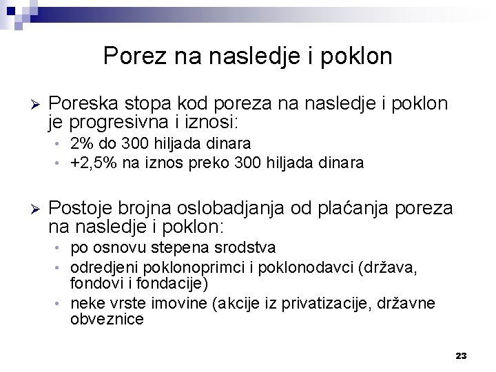 Porezi na imovinu 1 Pojam i karakterstike Porezima