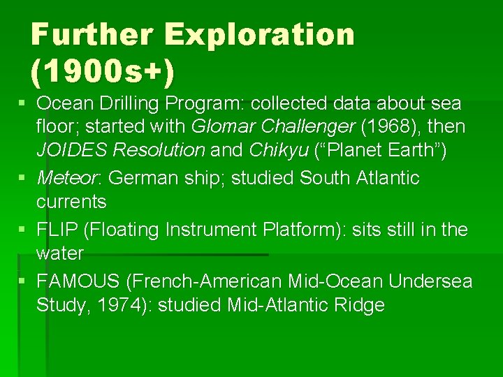 History of Oceanography Brian Schuster Polynesians colonized islands
