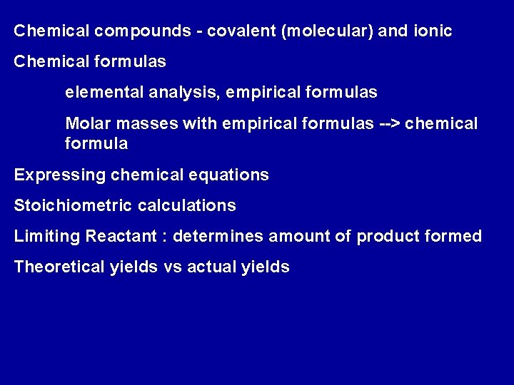 Chemical compounds covalent molecular and ionic Chemical formulas