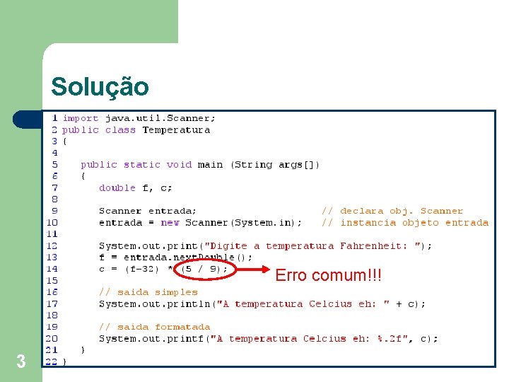 Estrutura de deciso em JAVA P O O