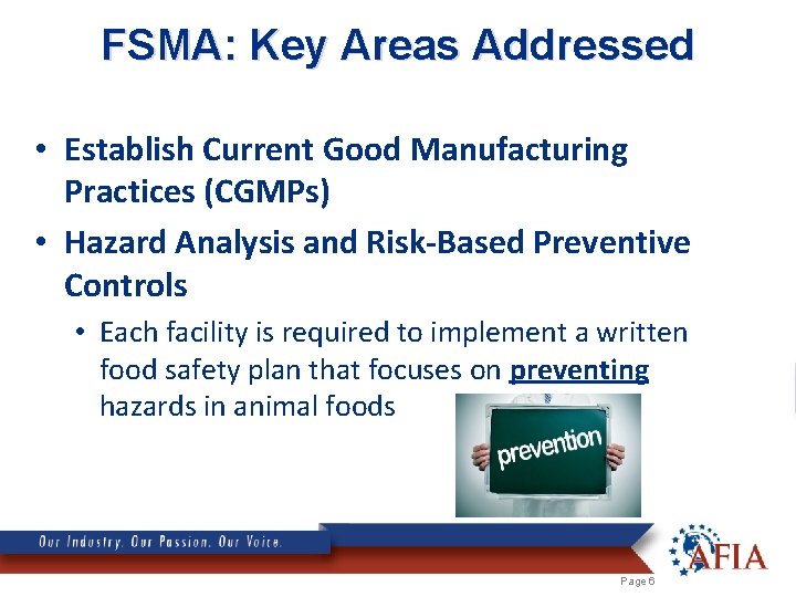 Food Safety Modernization Act FSMA Overview Leah Wilkinson