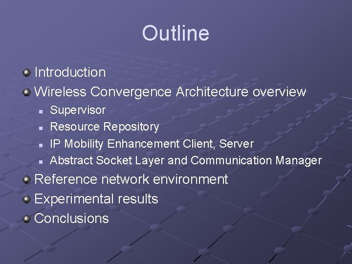 Wireless Convergence Architecture A Case Study Using GSM