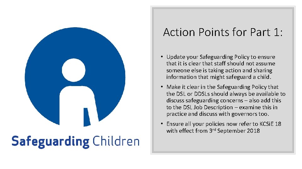 Keeping Children Safe in Education 2018 Came into