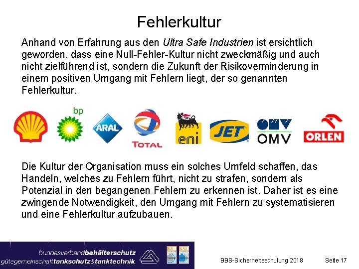 Meldung von unsicheren Situationen Unsicherer Zustand Unsichere Handlung