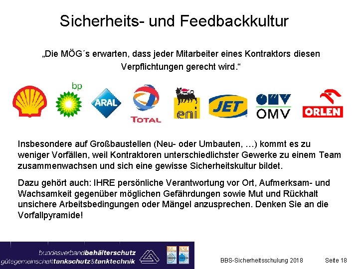 Meldung von unsicheren Situationen Unsicherer Zustand Unsichere Handlung