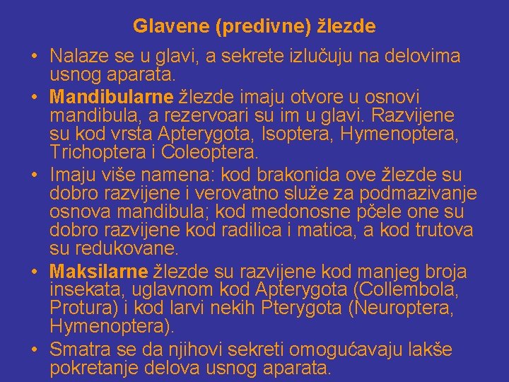 Anatomija insekata Unutranja graa tela insekata skoro da