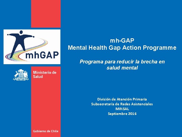 mhGAP Mental Health Gap Action Programme Programa para