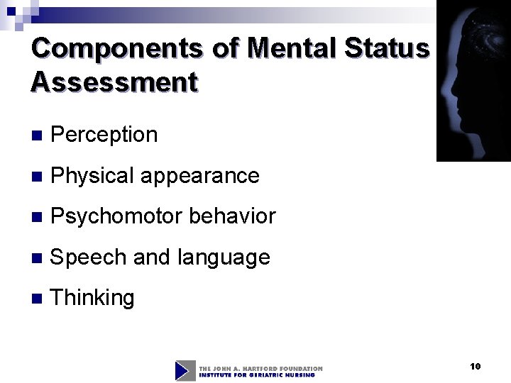 DRAFT Promotional Copy for NNSDO Cognitive Mental Status