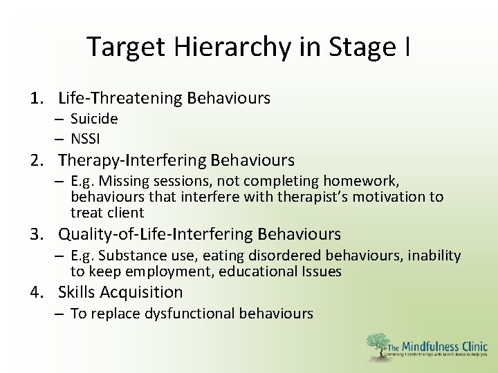 A Brief Introduction to Dialectical Behaviour Therapy Dr