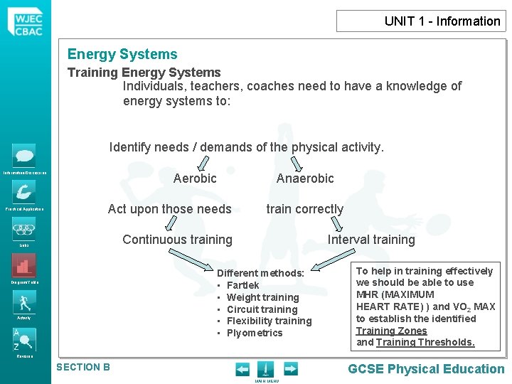 UNIT 1 Information Energy Systems Muscle contraction Requires