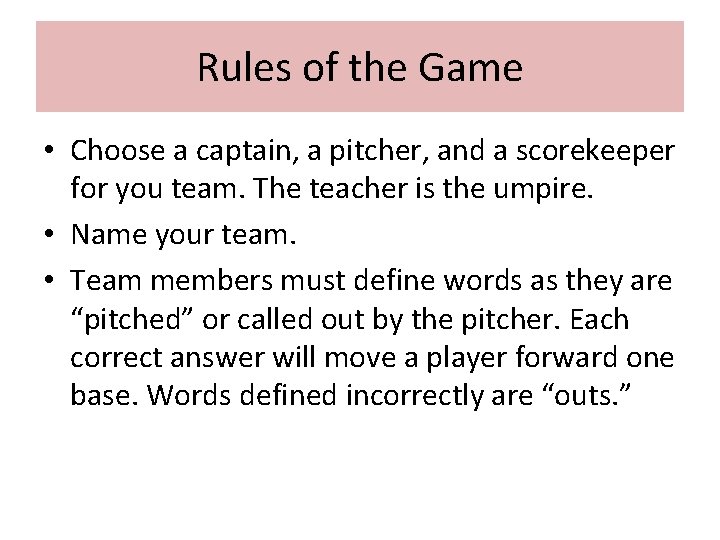 Discovering Meaning To increase vocabulary To understand word