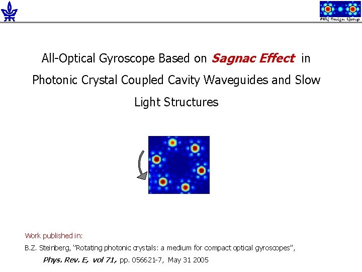 AllOptical Gyroscope Based on Sagnac Effect in Photonic