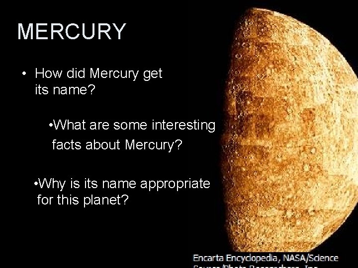 THE SOLAR SYSTEM What do you know about