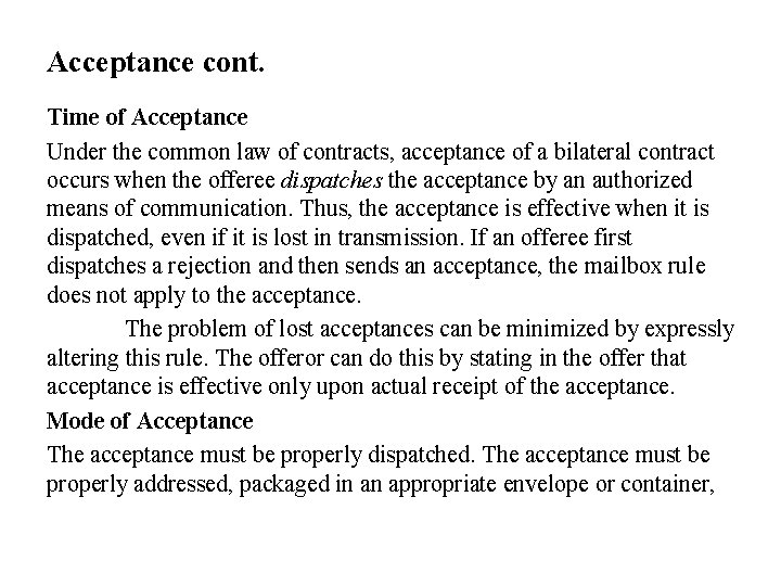 Chapter 10 Agreement and Consideration Introduction Contracts are