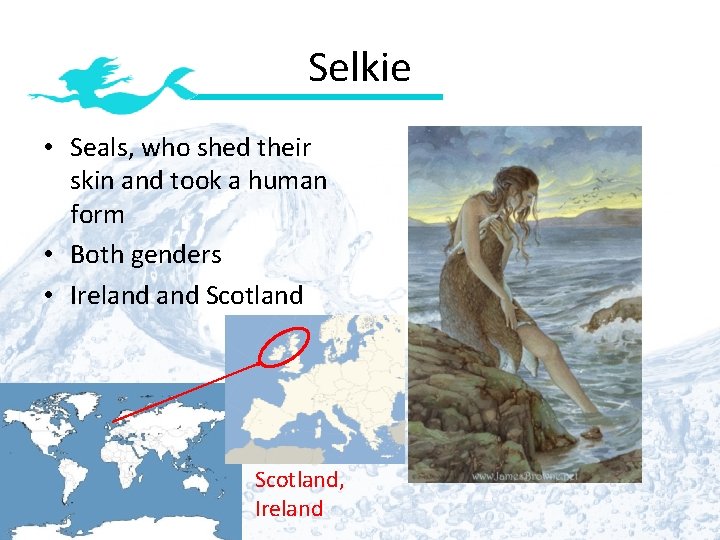 Mermaids all around the world Selkie Nixe Rusalka