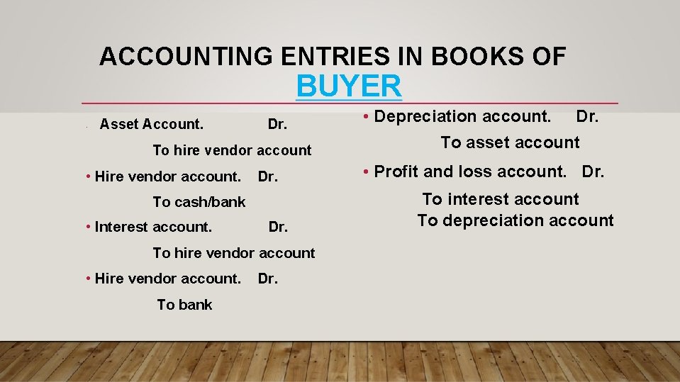 PPT ON ACCOUNTING FOR HIRE PURCHASE AND INSTALMENT