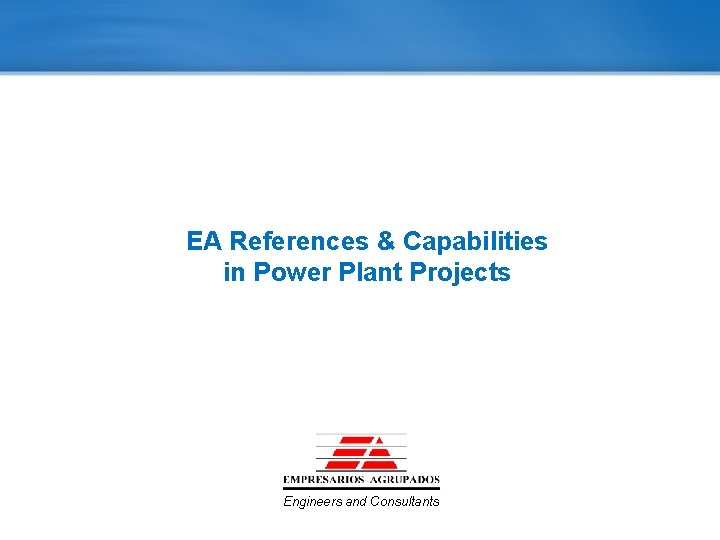 EA References Capabilities in Power Plant Projects Engineers
