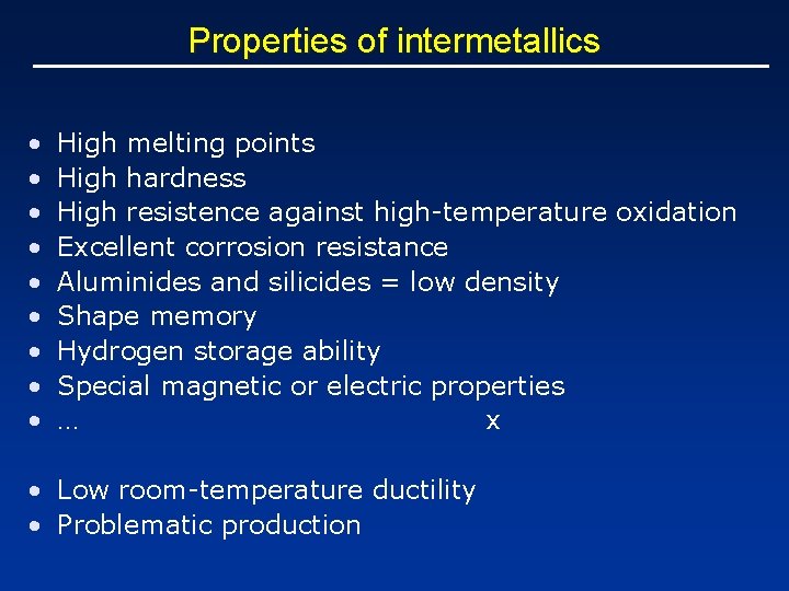 Intermetallics as innovative CRMfree materials Pavel Novak 1