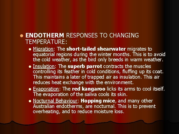 Ectotherms and Endotherms Definitions of Ectotherms and Endotherms