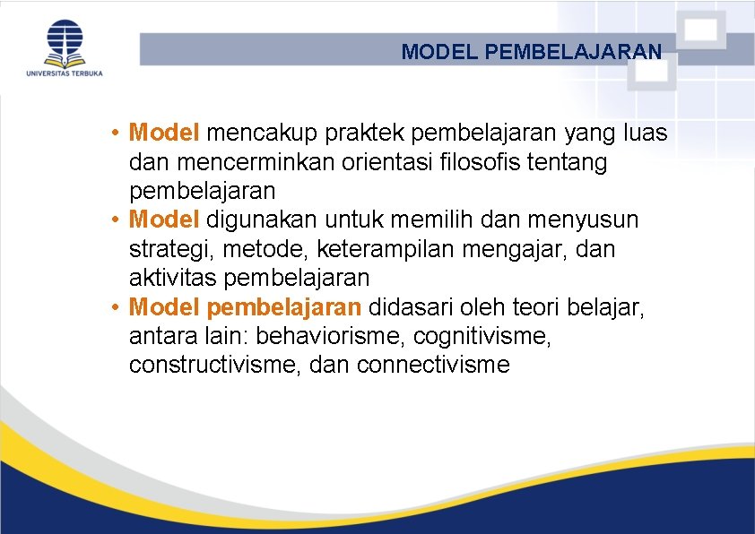 INSTRUCTIONAL APPROACH MODEL PEMBELAJARAN INOVATIF Oleh Trini Prastati
