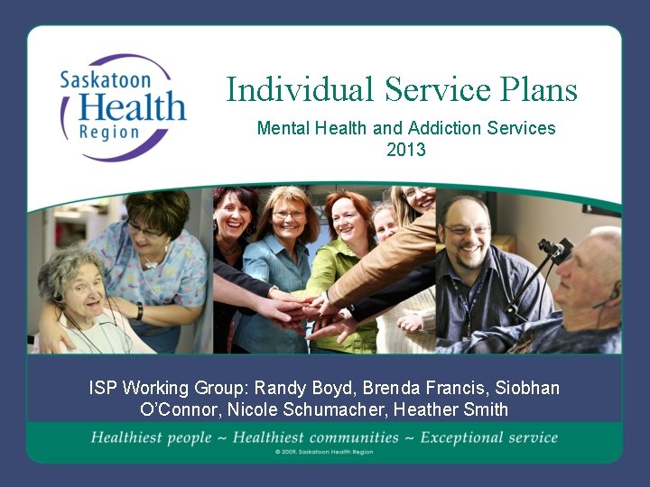 Individual Service Plans Mental Health and Addiction Services