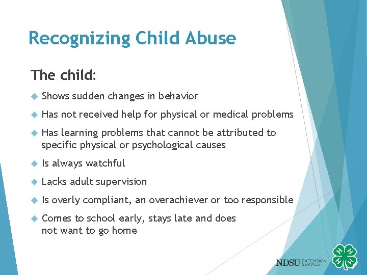 Recognizing Child Abuse What You Should Know North