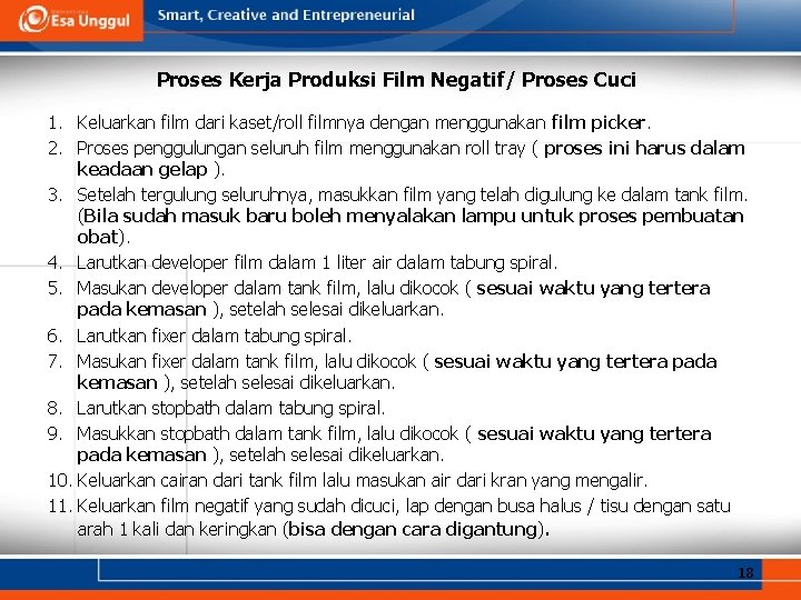 FOTOGRAFI DAN PROSES PRODUKSI APLIKASI FOTO TEKNIK KAMAR