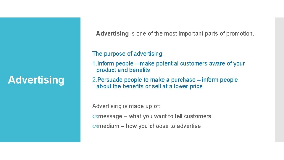Theory on Marketing For Lesson 21 Promotion http