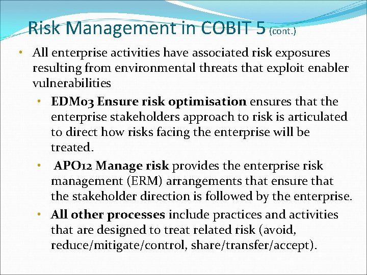 COBIT 5 and GRC December 5 2018 2012