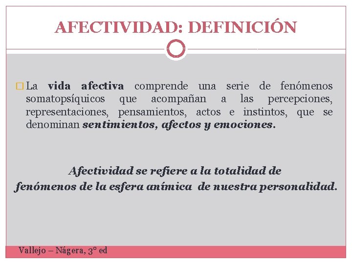 AFECTO LIC SUSAN SALAZAR DRA SOLANGE RIVAS AFECTIVIDAD