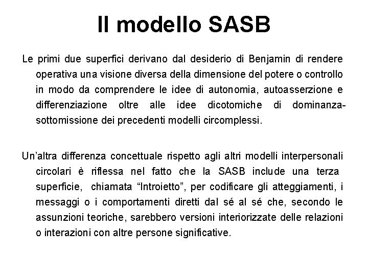 LAnalisi Strutturale del Comportamento Interpersonale Schemi ...