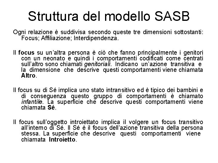 LAnalisi Strutturale del Comportamento Interpersonale Schemi ...