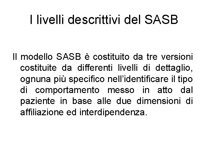 LAnalisi Strutturale del Comportamento Interpersonale Schemi ...