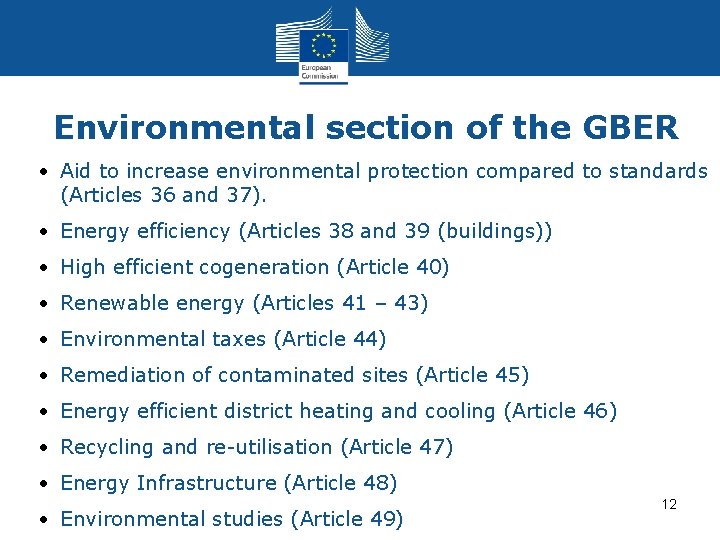 ENERGY AND ENVIRONMENTAL AID GENERAL OVERVIEW Diana BARGLAZAN