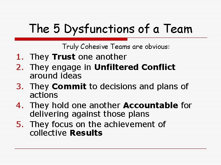 The 5 Dysfunctions of a Team A Webinar