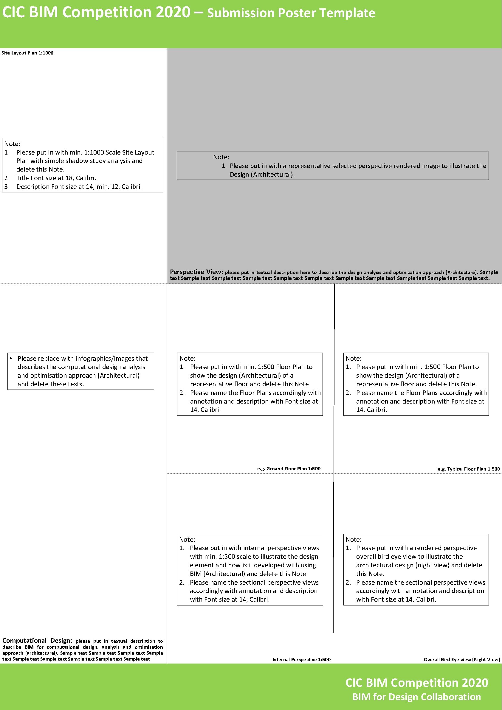 CIC BIM Competition 2020 Submission Poster Template Location