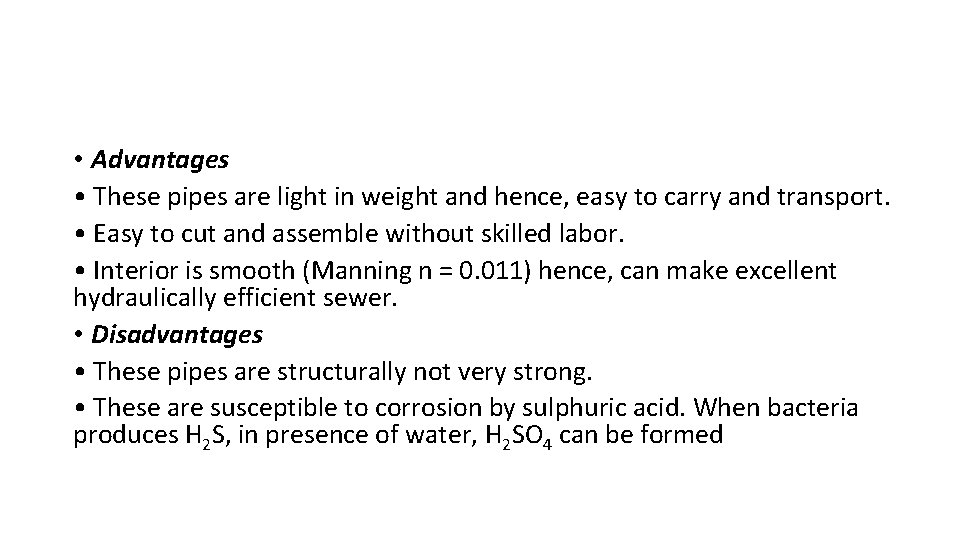 Sewer system Types shapes size and materials of
