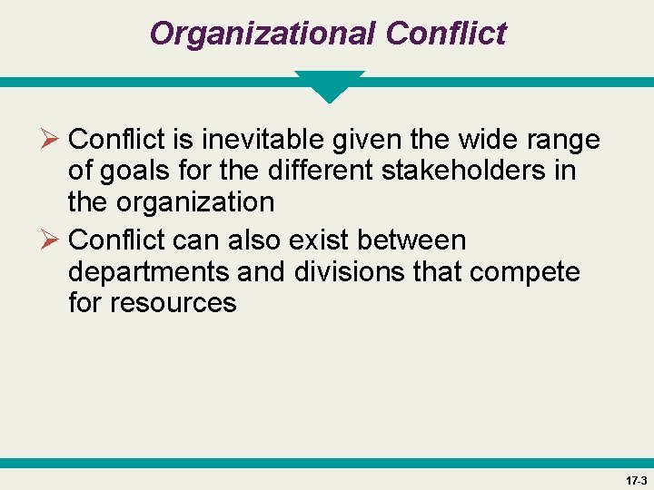 Chapter Seventeen Managing Conflict Politics and Negotiation Mc