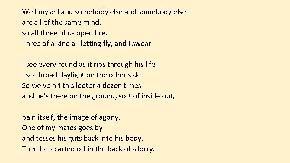 Remains by Simon Armitage GCSE ENGLISH LITERATURE POETRY