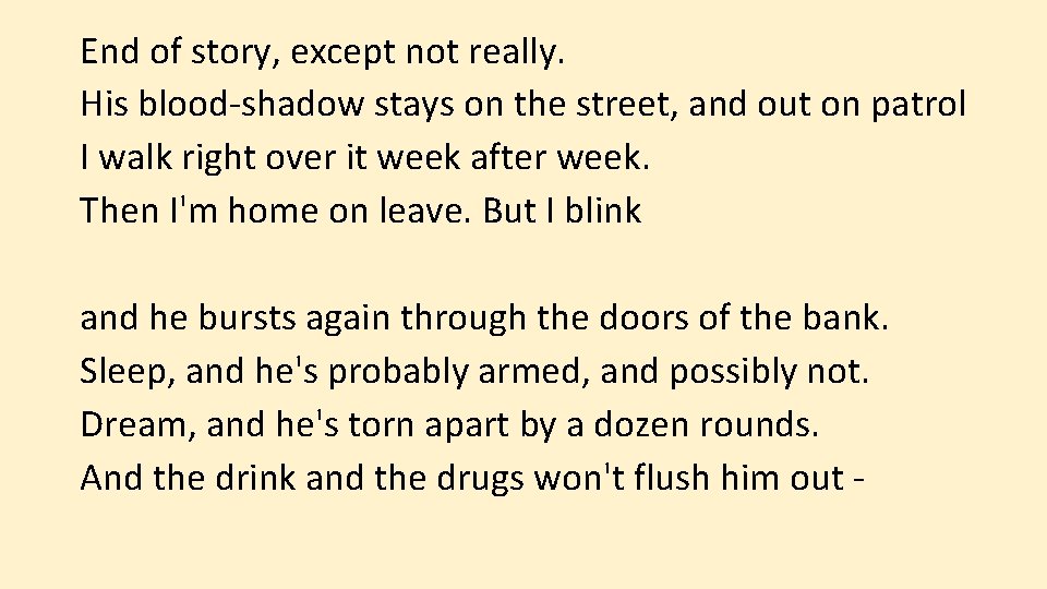 Remains by Simon Armitage GCSE ENGLISH LITERATURE POETRY