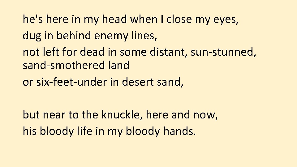 Remains by Simon Armitage GCSE ENGLISH LITERATURE POETRY